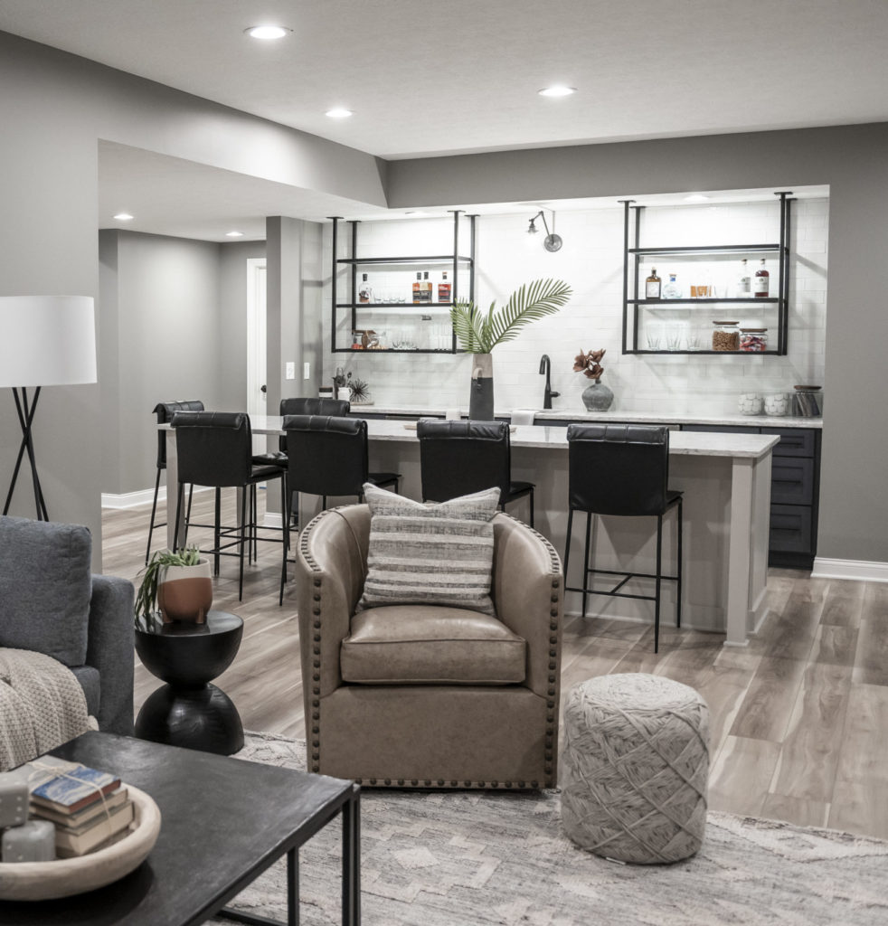 Sophisticated Lower Level Bar | KP Designs Group